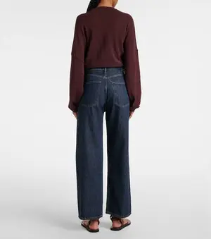 AGOLDE Ren High-rise Wide-leg Jeans In Polished