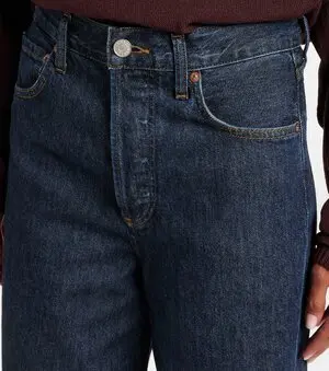 AGOLDE Ren High-rise Wide-leg Jeans In Polished