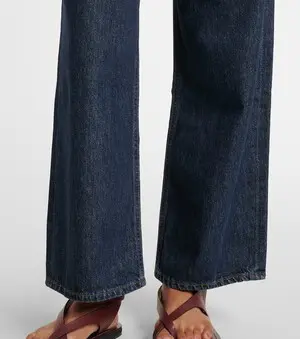 AGOLDE Ren High-rise Wide-leg Jeans In Polished