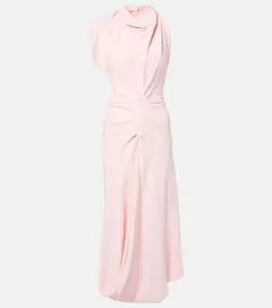 Victoria Beckham Draped Midi Dress - Pink