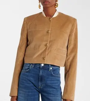 Citizens Of Humanity Pia Cropped Cotton Corduroy Jacket