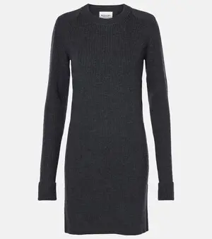 MARANT ETOILE Garner Ribbed-knit Wool-blend Midi Dress