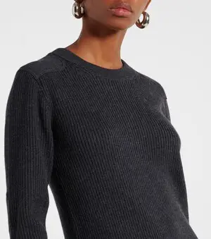 MARANT ETOILE Garner Ribbed-knit Wool-blend Midi Dress