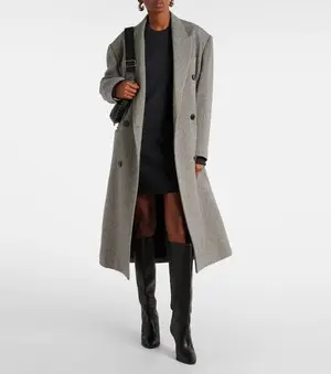 MARANT ETOILE Garner Ribbed-knit Wool-blend Midi Dress