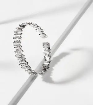 SUZANNE KALAN 18kt White Gold Diamond Bangle