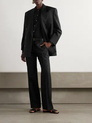 THE ROW Timoty Double-breasted Wool-twill Blazer