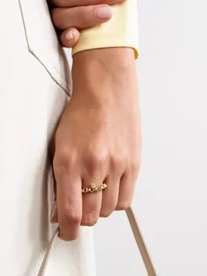 Yvonne Léon 18-karat Diamond Jaseron Flottant Ring