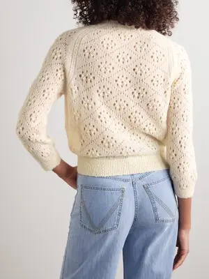 DÔEN Emiliana Pointelle-knit Alpaca-blend Sweater