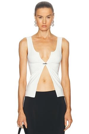 GRACE LING Shark Teeth Tank Top