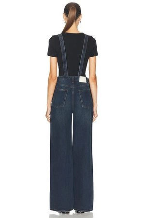GRLFRND Sadie Wide Leg Overalls Jeans
