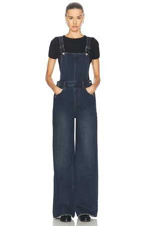 GRLFRND Sadie Wide Leg Overalls Jeans