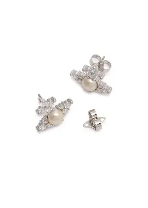VIVIENNE WESTWOOD Embellished Orb Stud Earrings - Pearl