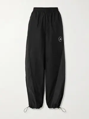 Adidas By Stella McCartney Paneled Recycled-shell Track Pants - Gray
