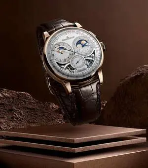 JAEGER-LECOULTRE Duometre Chronograph Moon Watch In Pink Gold