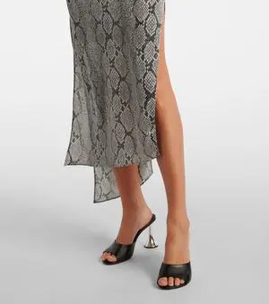 Coperni Snake-effect Asymmetrical Maxi Dress