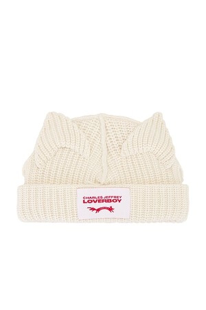 CHARLES JEFFREY Chunky Ears Beanie - Ecru