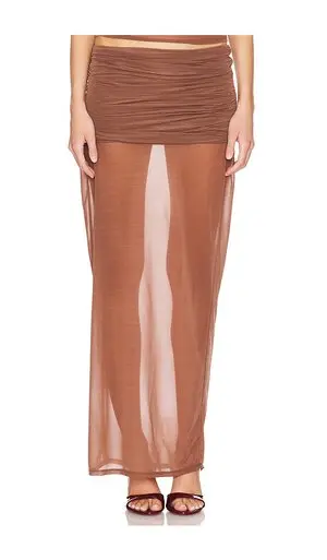LOVERS AND FRIENDS Bella Maxi Skirt - Tan