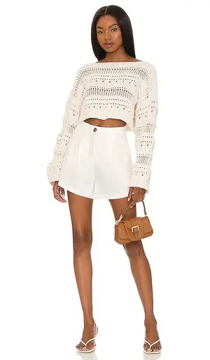 Tularosa Francis Open Stitch Cropped Pullover