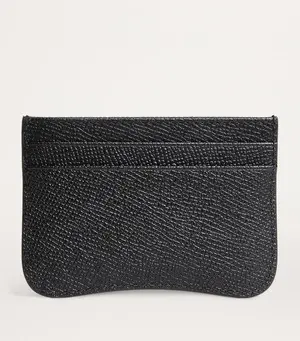 AMI Paris Grained Leather Paris Card Holder