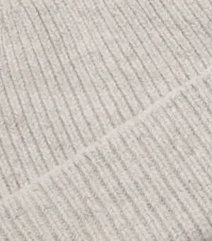LE BONNET Ribbed Classic Beanie - Silver