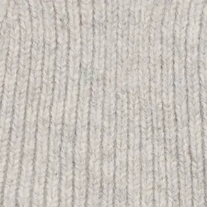LE BONNET Ribbed Classic Beanie - Silver