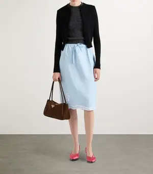 Prada Cashmere Short-sleeve Sweater