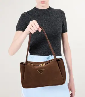 Prada Cashmere Short-sleeve Sweater