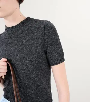 Prada Cashmere Short-sleeve Sweater