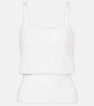 JW Anderson Pointelle Cotton And Cashmere Camisole - White