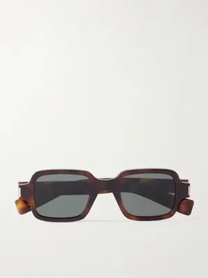 Saint Laurent Square-frame Tortoiseshell Acetate Sunglasses - Brown