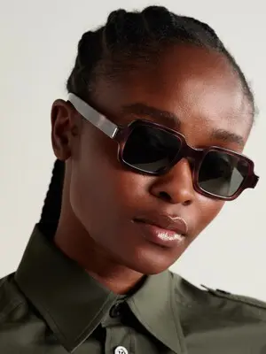 Saint Laurent Square-frame Tortoiseshell Acetate Sunglasses - Brown