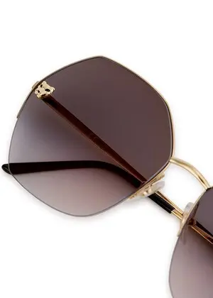 Cartier Panthère De Oversized Acetate Sunglasses