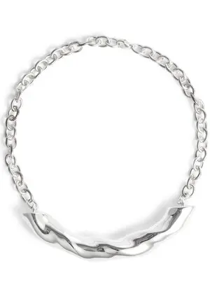 Agmes Astrid Sterling Sculptural Choker Necklace