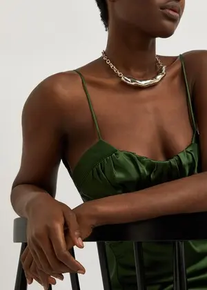 Agmes Astrid Sterling Sculptural Choker Necklace
