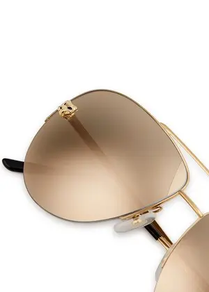Cartier Panthère De -tone Aviator Sunglasses