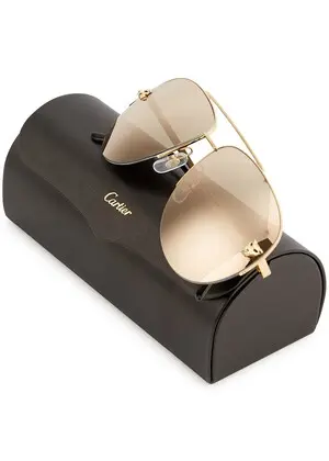 Cartier Panthère De -tone Aviator Sunglasses