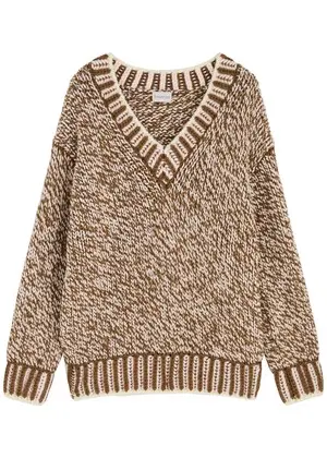 Moncler Ribbed V-neck Jumper
