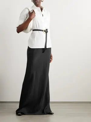 Theory Linen-blend Twill Maxi Skirt