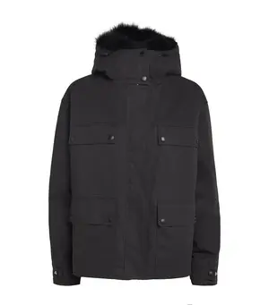 YVES SALOMON Rabbit Fur-lined Parka Coat
