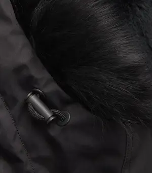 YVES SALOMON Rabbit Fur-lined Parka Coat