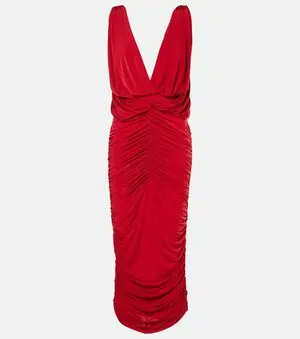 Magda Butrym Draped Ruched Midi Dress