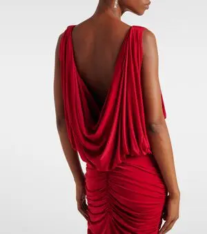 Magda Butrym Draped Ruched Midi Dress
