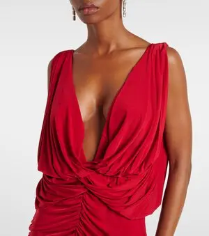 Magda Butrym Draped Ruched Midi Dress
