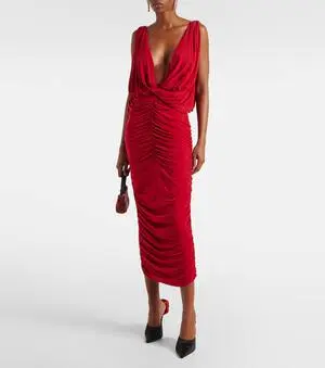 Magda Butrym Draped Ruched Midi Dress
