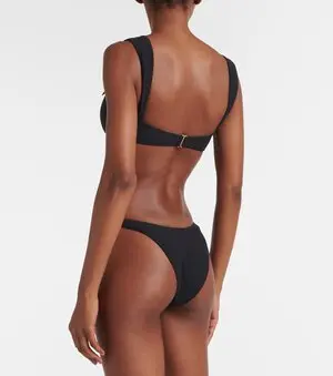 SAME Spiral Low-rise Bikini Bottoms - Black