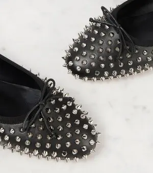 CHRISTIAN LOUBOUTIN Spiked Leather Ballet Flats