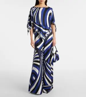 Emilio Pucci Yummy Iride Canvas Shoulder Bag - Blue