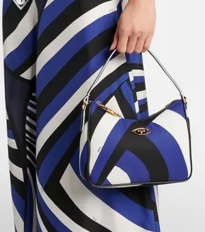 Emilio Pucci Yummy Iride Canvas Shoulder Bag - Blue