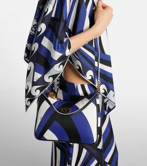 Emilio Pucci Yummy Iride Canvas Shoulder Bag - Blue