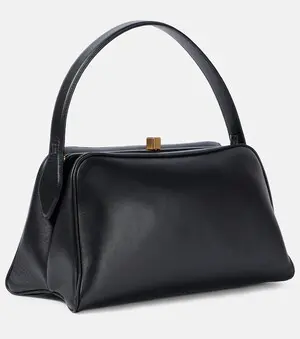 Khaite Cate Leather Shoulder Bag - Black
